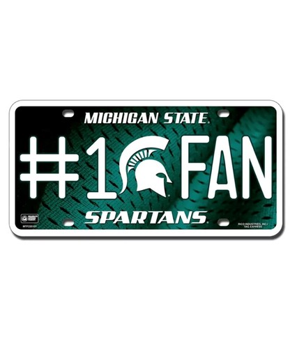 NCAA Michigan State Spartans #1 Fan Metal license plate Tag BRAND NEW ...