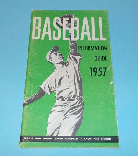 Baseball Information Guide 1957 Program Magazine | eBay