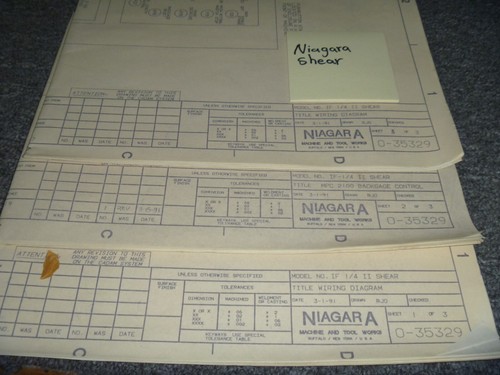 Niagara Model IF 1/4 II Shear Electrical Wiring Diagrams Schematic ...