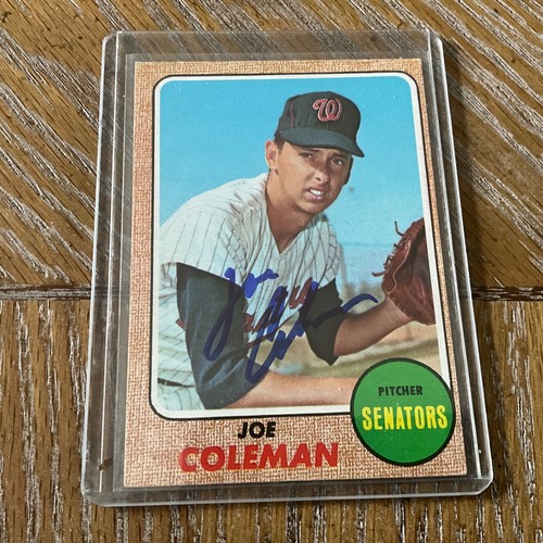 autographed 1968 Topps JOE COLEMAN. . #573 #C-1 | eBay