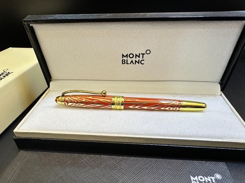Montblanc Meisterstuck Classique Rollerball Pen With Box Orange Gold ...