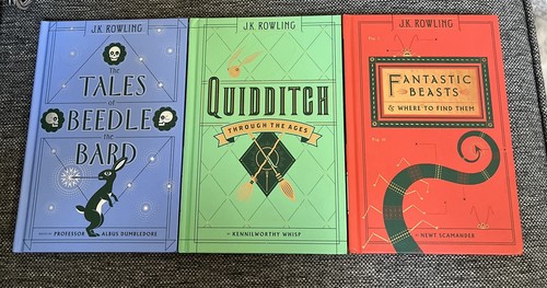 Hogwarts Library Book Set Harry Potter 3 Hardcover Books J.K. Rowling ...