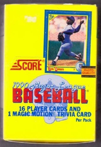1990 SCORE Baseball Card Box 36 POLY-SEALED Packs UNOPENED - #SKU-00UK ...