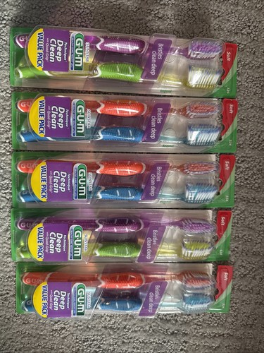10 GUM Technique Deep Clean Soft Toothbrush - 524 |Full Sized | Multi ...