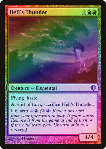 Hell's Thunder FOIL Shards of Alara PLD Red Rare MAGIC MTG CARD ...