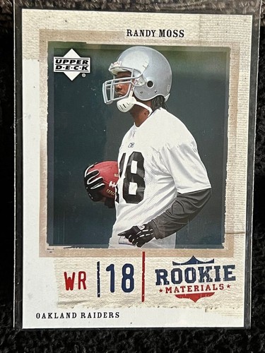 2005 UPPER DECK ROOKIE MATERIALS RANDY MOSS RAIDERS | eBay