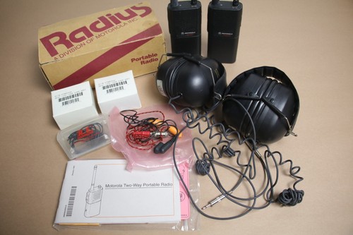 Motorola Radius SP10 VHF MURS Radios + 2x Peltor Htn7f-09 - racing ...