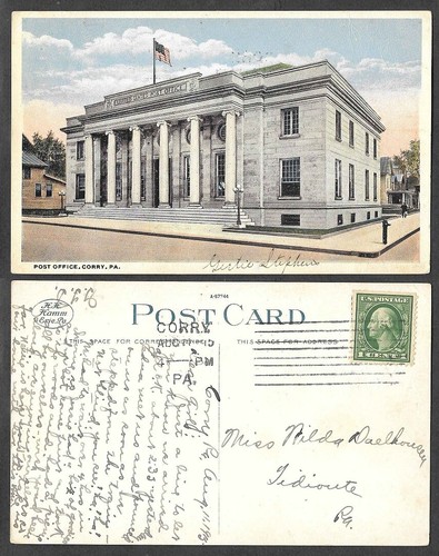 1915 Pennsylvania Postcard - Corry - Post Office | eBay