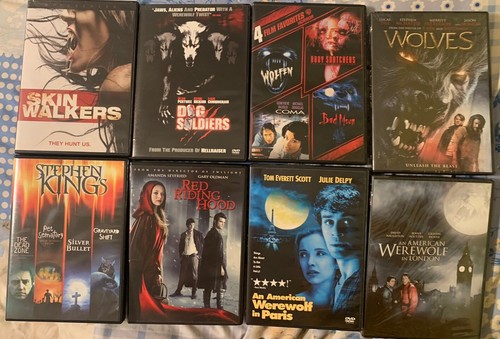 Lot Of 8 Horror WEREWOLF DVDs American Werewolf + Tested VGUC 1 Glitch ...