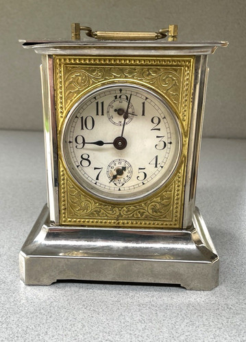 Antique German Mauthe Carriage Alarm Clock Germany Key Wind/ works | eBay