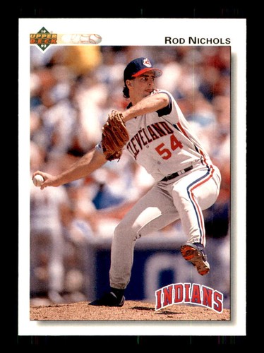 1992 BASEBALL 1992 Upper Deck Rod Nichols Cleveland Indians #212 1 | eBay