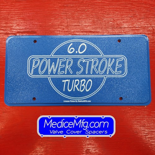 License Plate "6.0L POWERSTROKE" In BLUE FORD | eBay