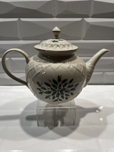 Lenox Holiday Carved Teapot | eBay