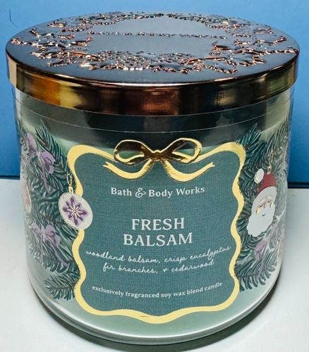 *NEW* FRESH BALSAM ~ 3 Wick CANDLE ~ Bath & Body Works ~ SHIPS FREE ...