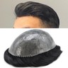 Mens Toupee Full Poly Hairpiece All Skin PU Human Hair Replacement ...