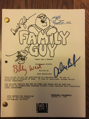 Autographed Family Guy Script Lot, E-bays Sucks/ Ale Can/ Signed, 1 st ...