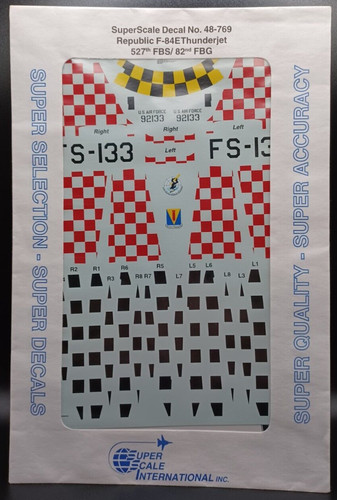 SuperScale | No. 48-769 | 1:48 F-84E Thunderjet Decals | eBay