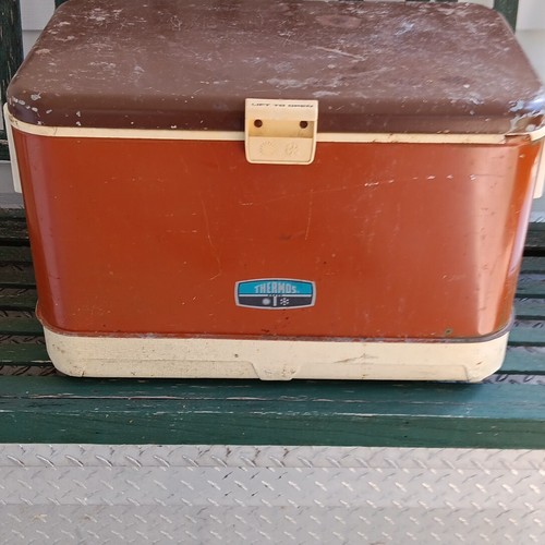 Vintage Thermos Latching Ice Chest Cooler Brown | eBay