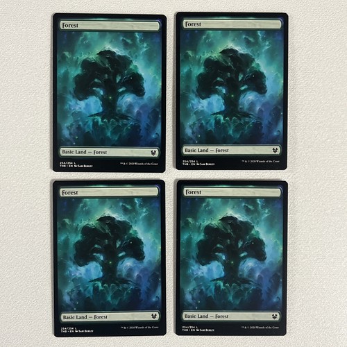 4x Forest 254 Theros Beyond Death THB Full Art NM Regular | eBay