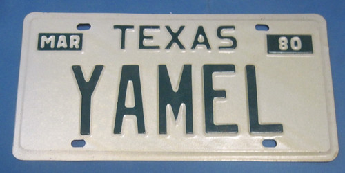 1980 Texas vanity License Plate | eBay