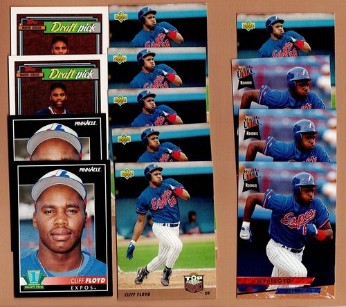 Cliff Floyd Rookie Rc lot, 13 count, Topps, Upper Deck, Ultra, Pinnacle ...