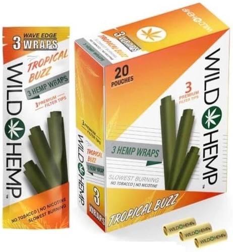 Wild Hemp Tropical Buzz Tropical Flavor, No Tobacco 4 Per Pouch Pack of ...