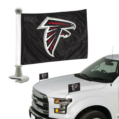 New NFL Atlanta Falcons Double Sided Car Hood / Trunk Flags 4'' x 6 ...