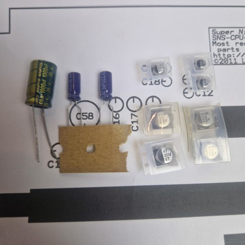 SNS-CPU-1CHIP-01 / 02 Capacitor Kit Super Famicom Cap Kit | eBay
