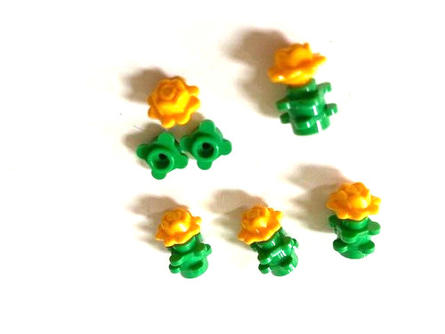 LEGO Minifig Accessory: Yellow Flowers Roses Lot for Friends and City ...