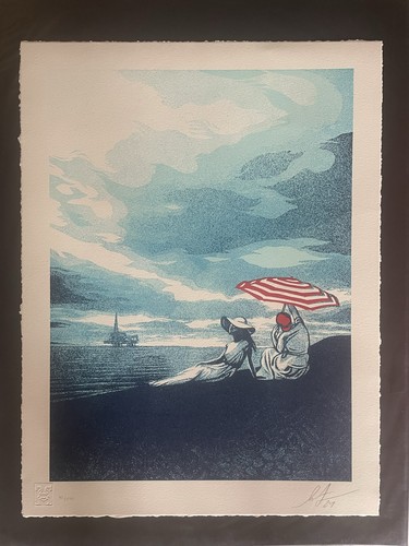 SHEPARD FAIREY * BLISS AT THE CLIFFS EDGE * LETTERPRESS * 2024 OBEY ...