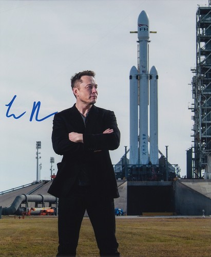 ELON MUSK SIGNED PHOTO AUTOGRAPH TESLA SPACE TWITTER SIGNATURE 8.5X11 ...