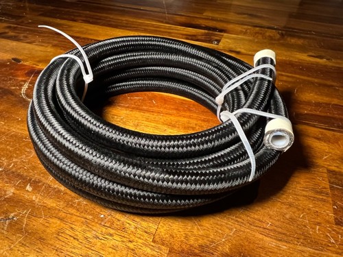 Audi B5 S4 2.7 A4 1.8t Black Fuel Hose Gas Line Stainless Steel Braided ...