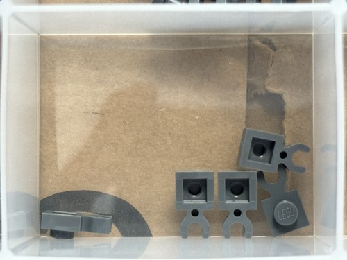 LEGO Parts - Dark Bluish Gray Plate 1 x 1 with Open O Clip - No 4085d ...