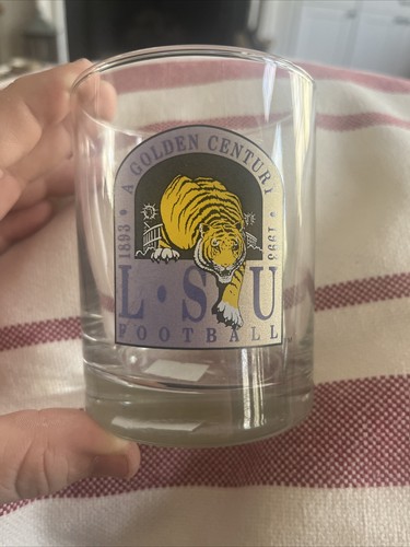Vintage LSU Rocks Glass 1893 1993 A Golden Center Louisiana State ...