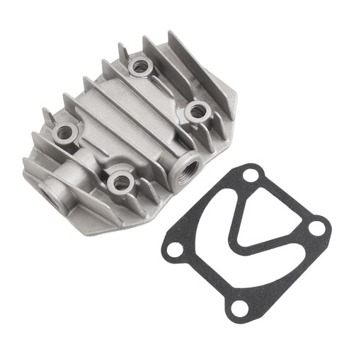 Aluminum Fittings Air Compressor Cylinder Head Sleek Gray Design ...
