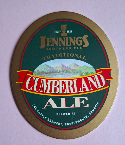 JENNINGS brewery beer pump clip CUMBERLAND ALE real ale badge CLOSED ...