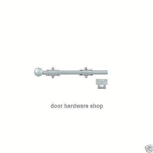 Polished Chrome 8 inch Surface Bolt Door Bolt strike Solid Brass ...