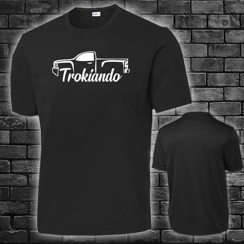 Truck Club logo Trokiando troka T-shirt plain black adult men shirt | eBay