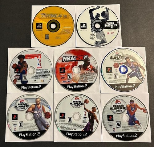 PS1 & PS2 Basketball Game Lot - NBA Live 2002 , 03 , 04 , 05 , ESPN NBA ...