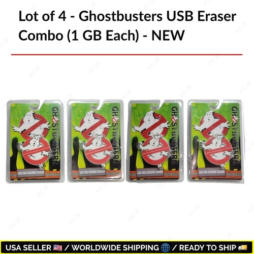 Lot of 4 - Ghostbusters USB Eraser Combo (1GB Each) - NEW | eBay