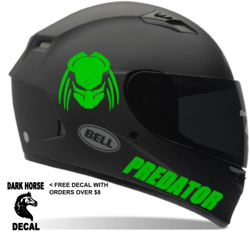 Predator motorcycle helmet decal. Sticker fits Honda Suzuki Yamaha ...