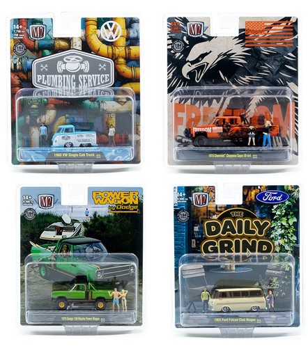M2 Machines Diorama Auto-Figs R15 (67500-15) - Set of All 4 (As ...