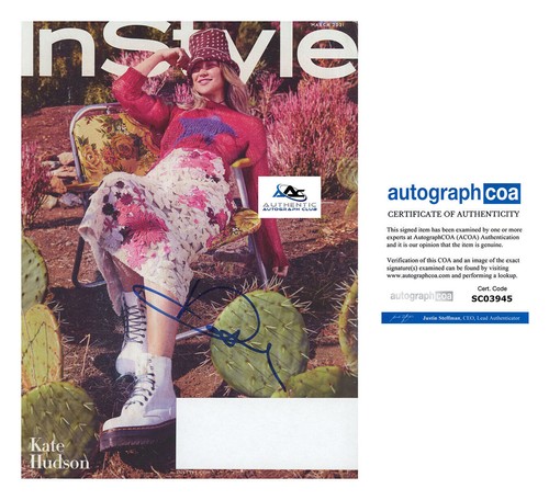 KATE HUDSON AUTOGRAPH SIGNED INSTYLE MAGAZINE ACOA | eBay