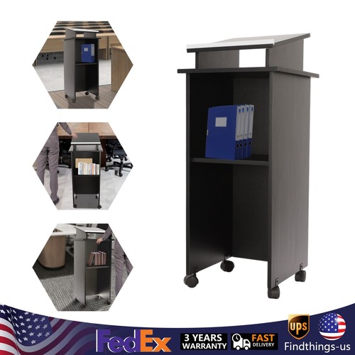 Portable Podium Pulpits Church Pulpit with wheels Moveable Lectern ...
