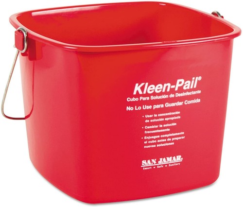 Kleen-Pail, 6qt, Plastic, Red | eBay