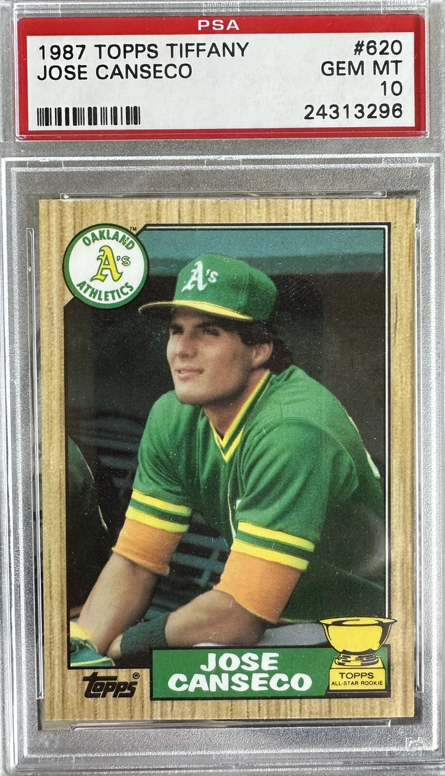 Jose Canseco 1987 Topps Tiffany #620 Base Price Guide - Sports Card ...