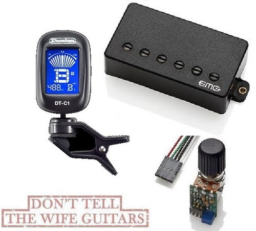 EMG F-ALX Black Alexi Laiho HZ Floyd Rose Spaced Humbucker w/ ABQ Boost ...