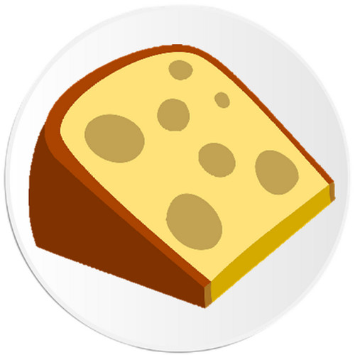 Block of Cheese - Circle Sticker Decal 3 Inch - Cheesy Swiss Food Lover ...