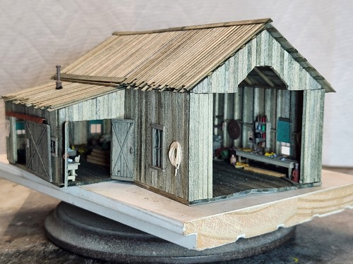 HO Fine Scale Miniatures Logging Repair Shed Built | eBay