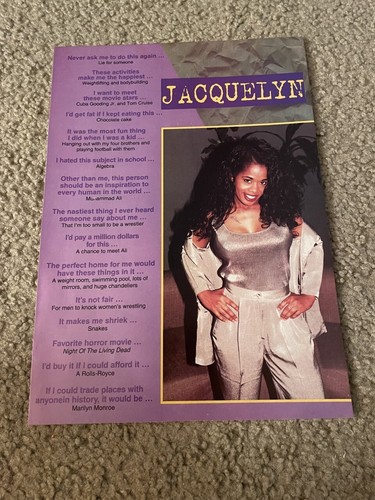 Vintage MISS JACQUELINE MOORE JACQUELYN WWF Wrestling Pinup Photo WCW ...